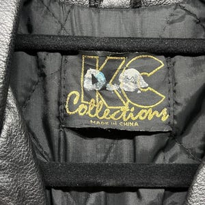 Vintage KC Collections Black Moto Leather Biker Jacket 1980s - Etsy