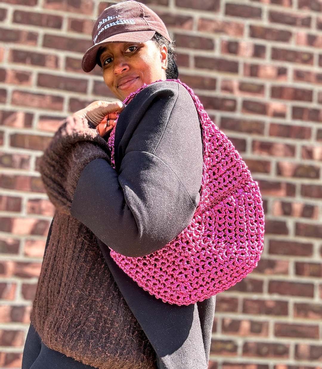 Crochet Crescent Bag Pattern PDF - Super Bulky Yarn - Easy Handbag ...