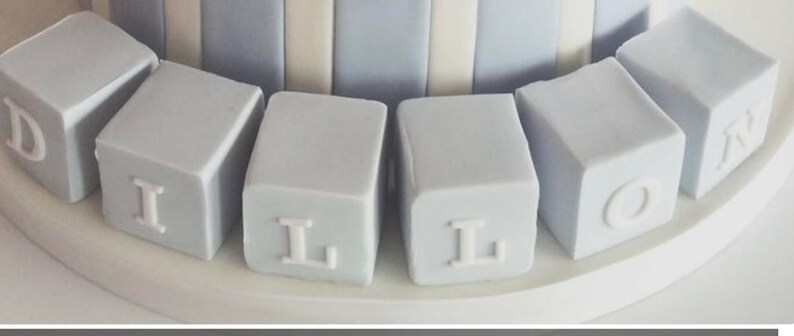 Fondant Blocks Cake Topper - Etsy