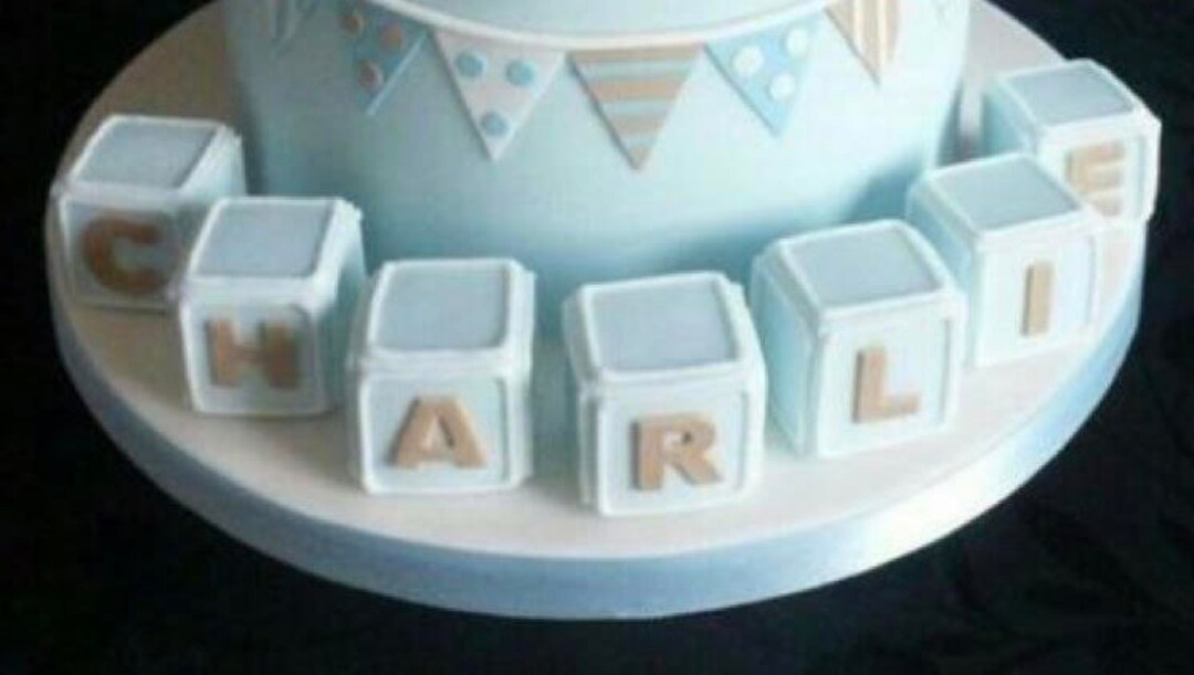 Fondant Blocks Cake Topper - Etsy