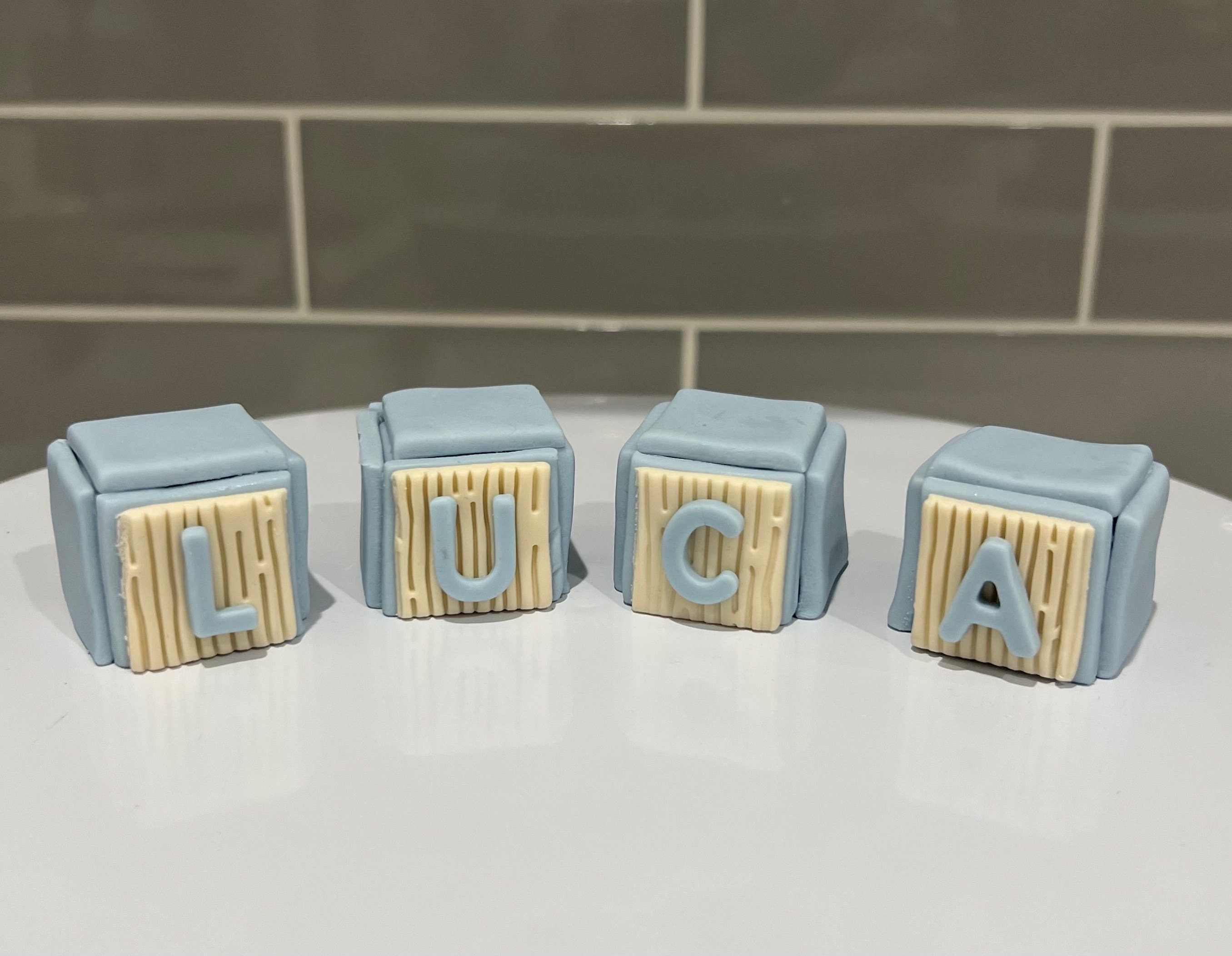 Fondant Blocks Cake Topper - Etsy