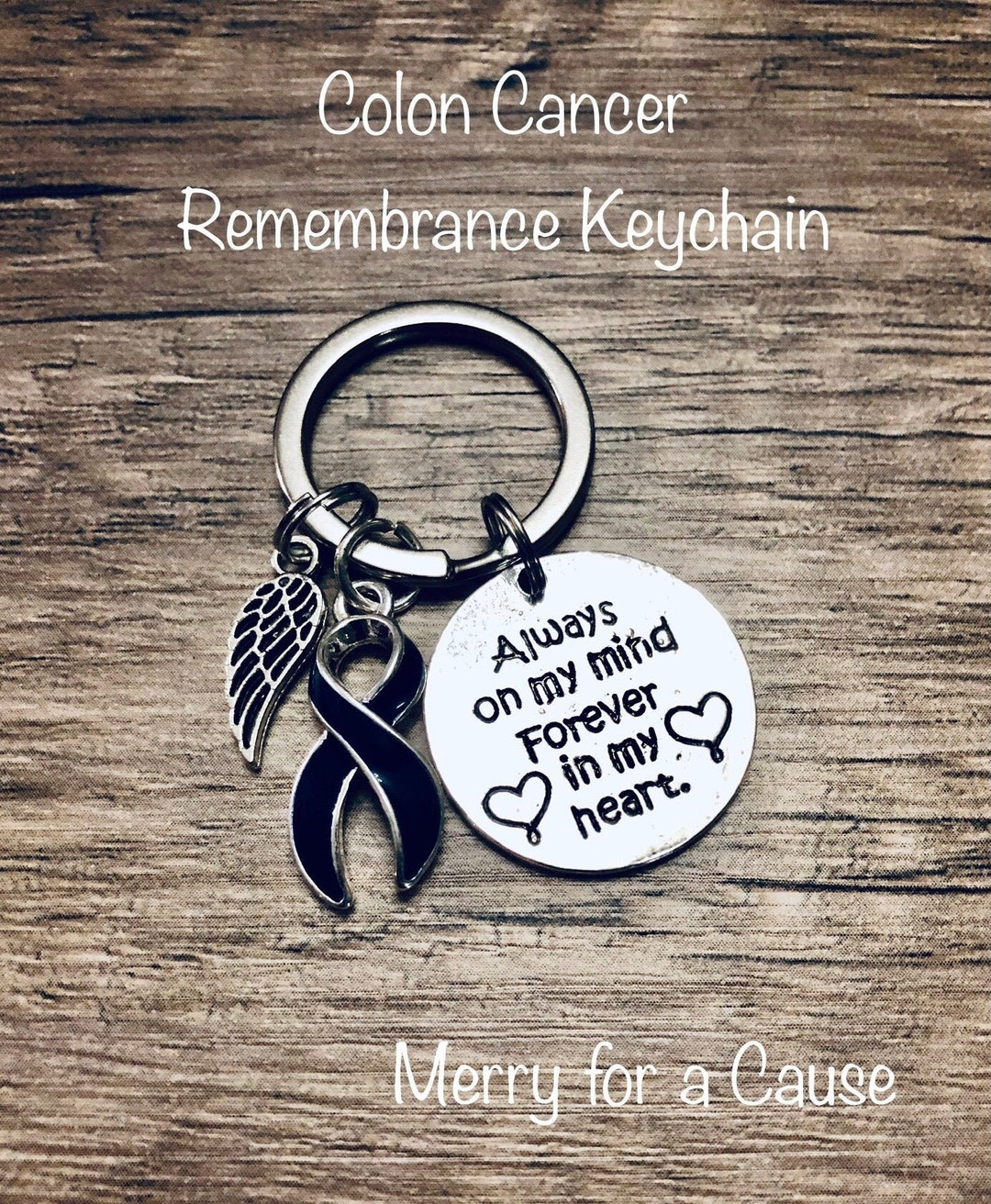 Colon Cancer Remembrance Keychain - Etsy