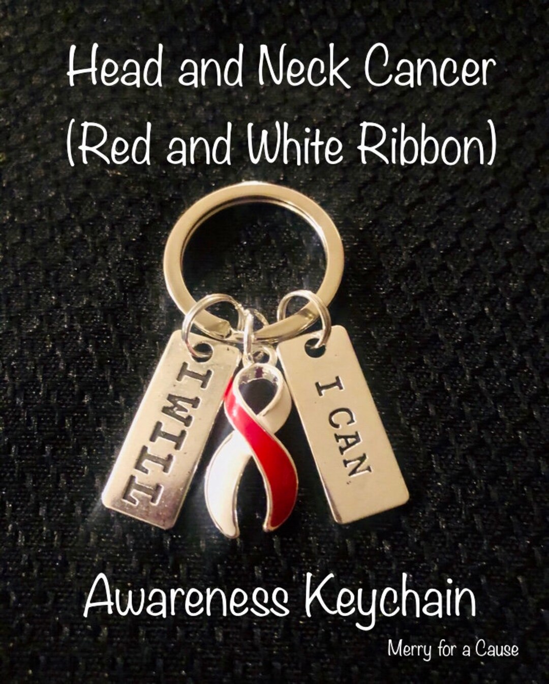 Red and White Awareness Ribbon Keychain - Etsy