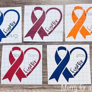 Awareness Ribbon Fighter Vinyl Decals - Etsy