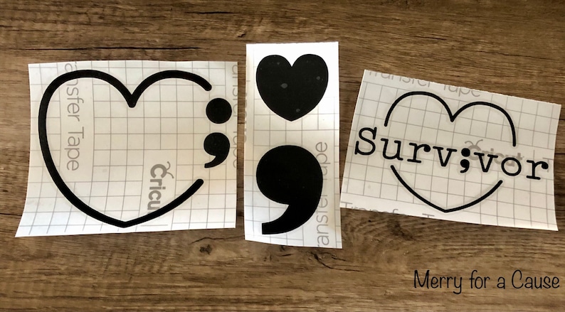 Semicolon Awareness Vinyl Decals - Etsy