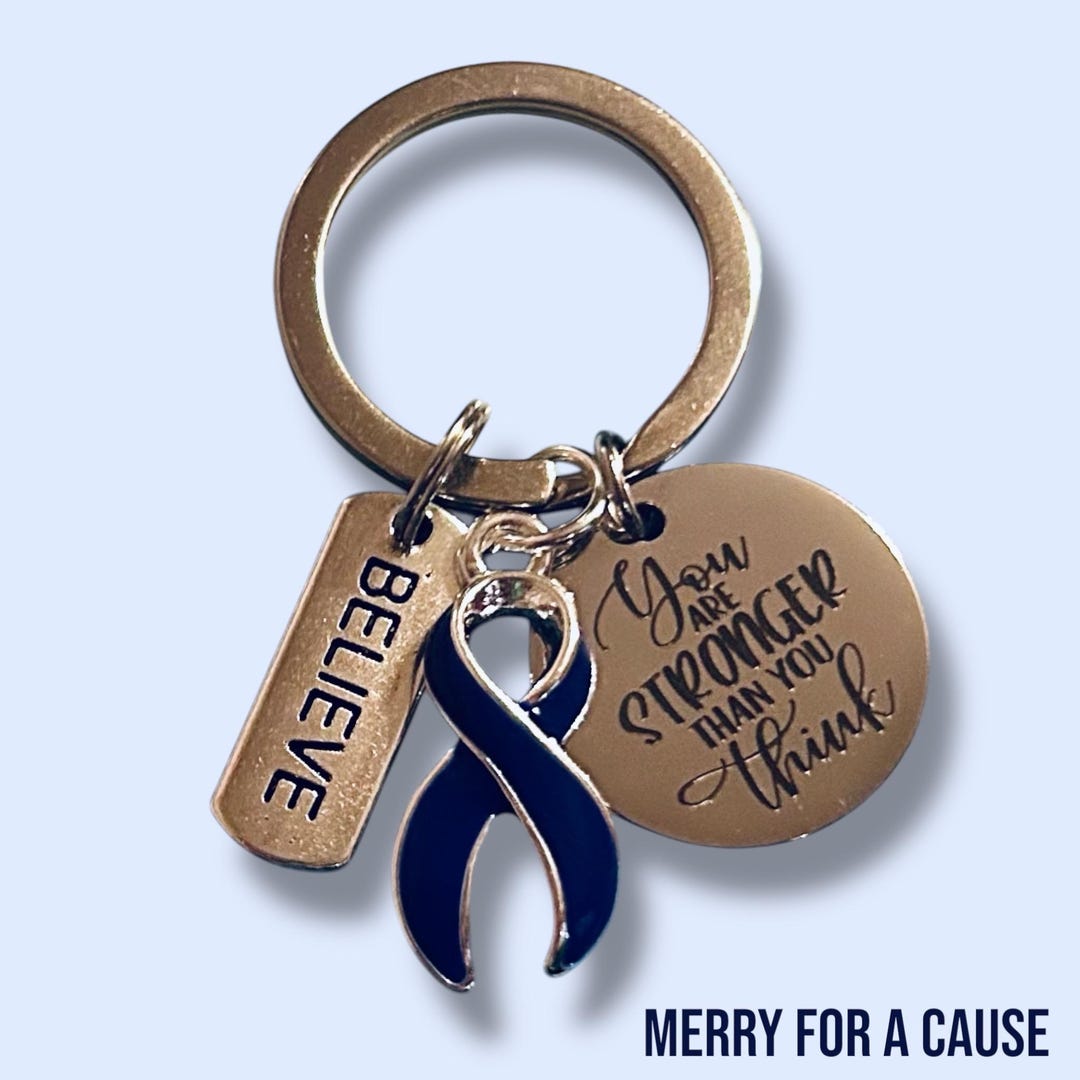 Colon Cancer Awareness Believe Keychain - Etsy