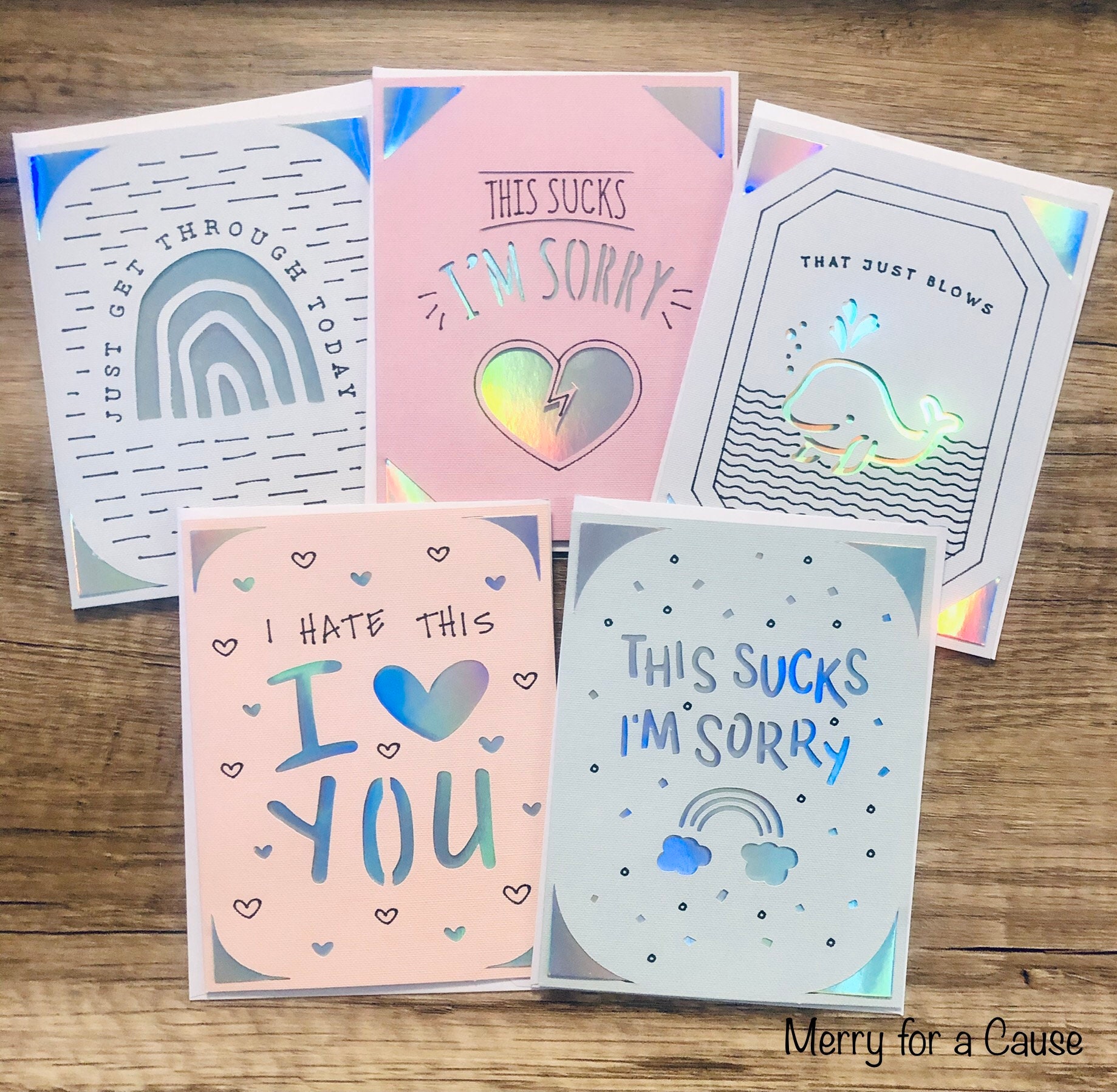 This sucks-Im Sorry Handmade Greeting Cards Pack of 5 | Etsy