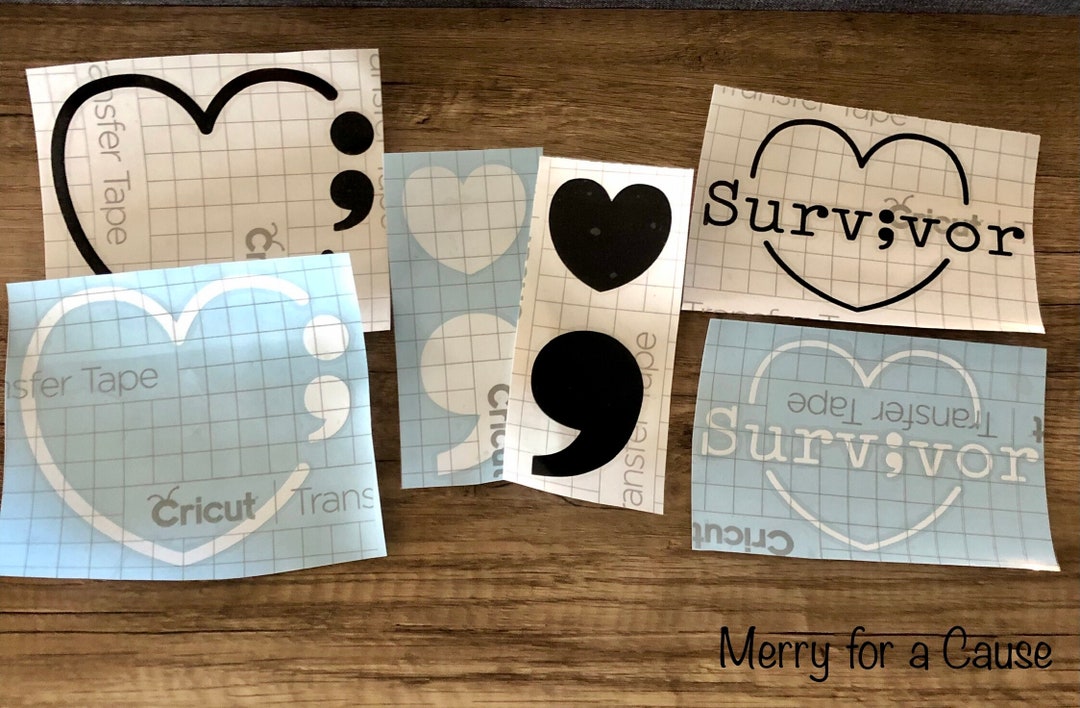 Semicolon Awareness Vinyl Decals - Etsy