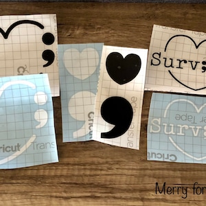 Semicolon Awareness Vinyl Decals - Etsy