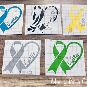 Awareness Ribbon Fighter Vinyl Decals - Etsy