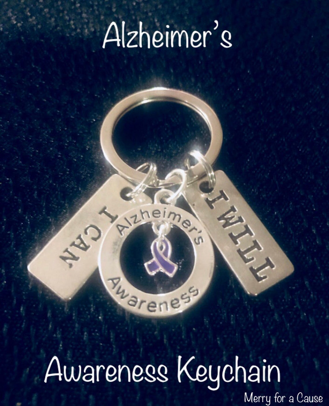 Alzheimers Awareness Keychain | Etsy