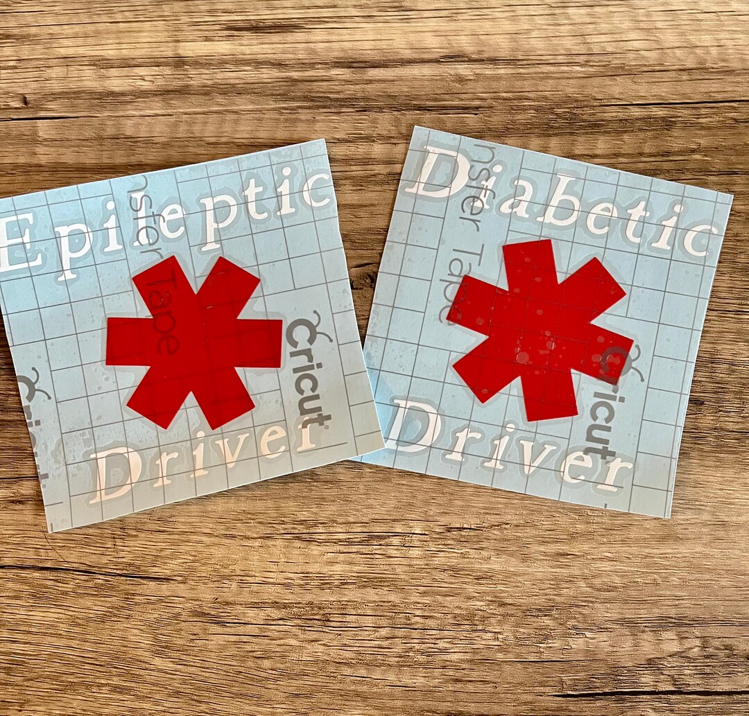 Medical Alert Car Vinyl Decals - Etsy