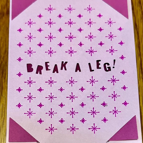 Break a Leg Card - Etsy