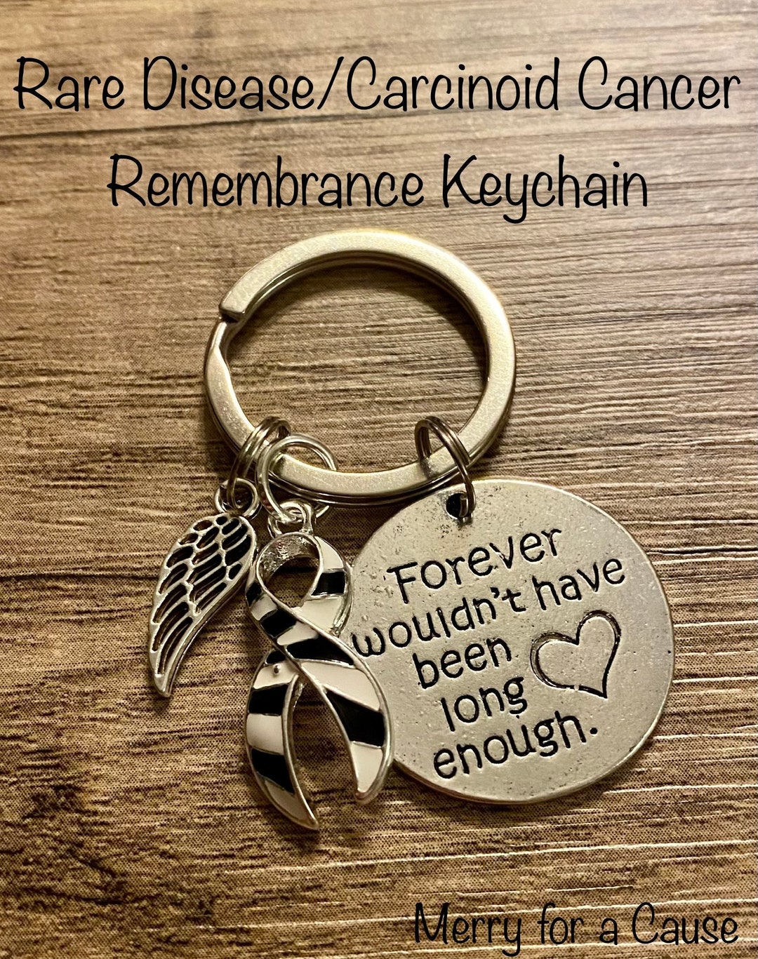 Rare Disease / Carcinoid Cancer Forever Remembrance Keychain - Etsy