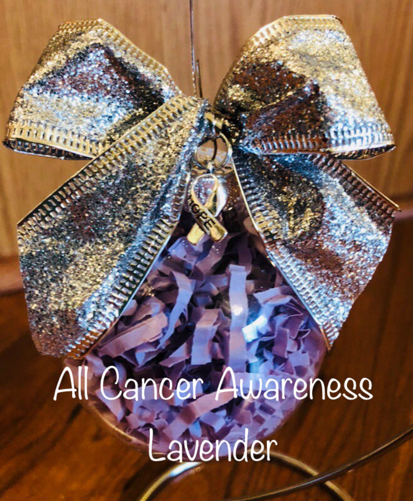 Lavender All Cancer Awareness Ornament - Etsy