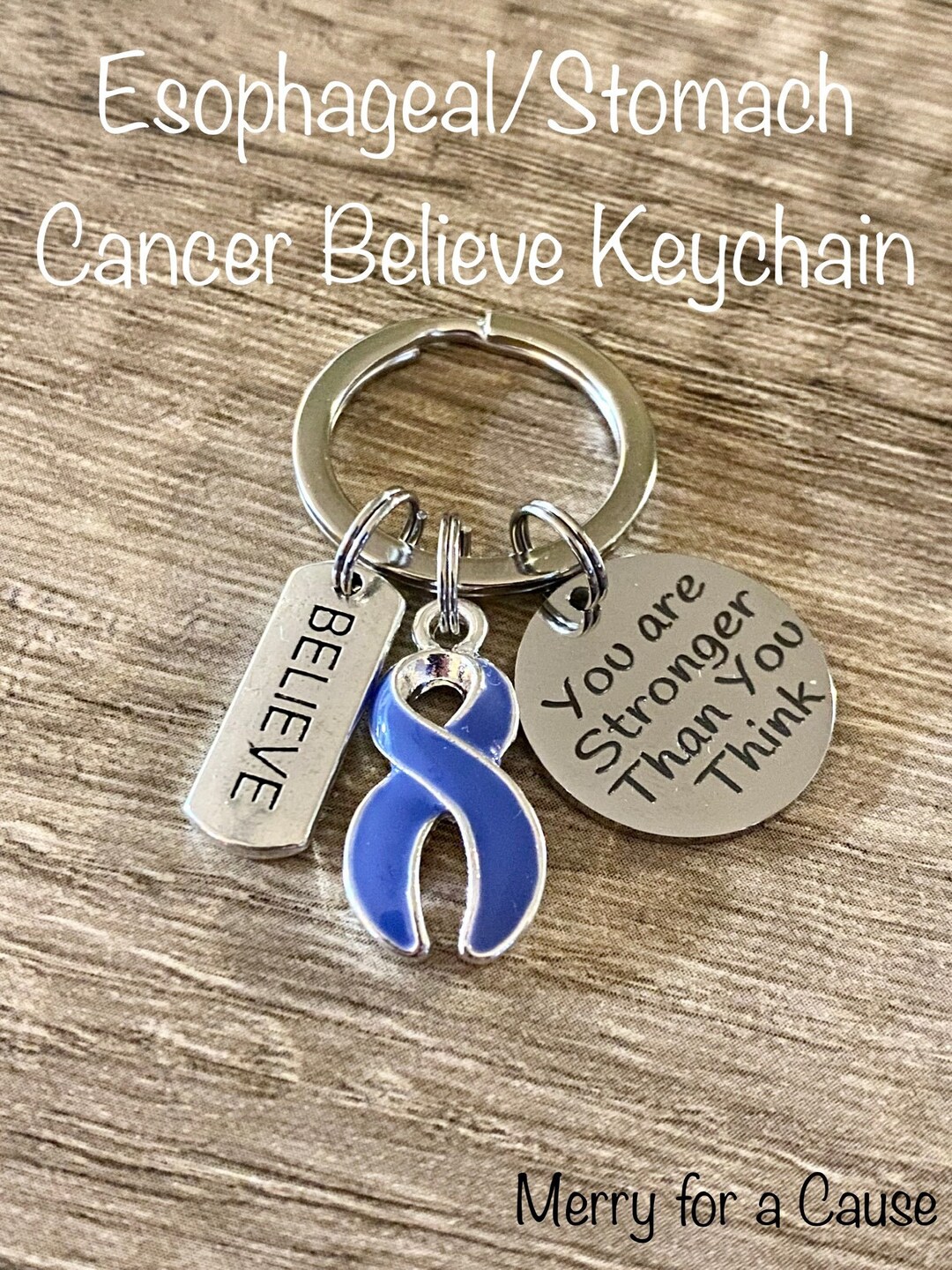 Esophageal / Stomach Cancer Awareness Believe Keychain - Etsy Österreich
