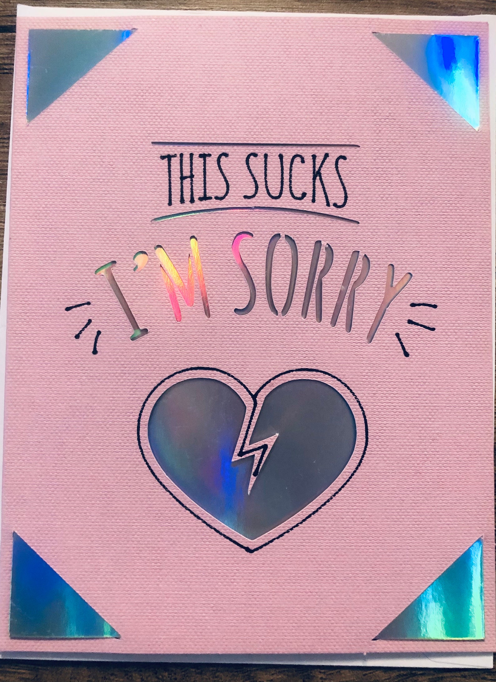 This sucks-Im Sorry Handmade Greeting Cards Pack of 5 | Etsy