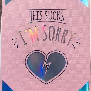This Sucks-i’m Sorry Handmade Greeting Cards - Etsy