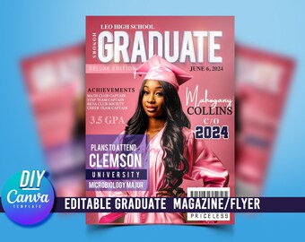 Graduation Magazine Cover, Graduation Invitation, Graduation 2024 ...