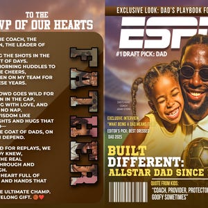 Canva Editable Father's Day Magazine Template | ESPN Style Dad Booklet ...