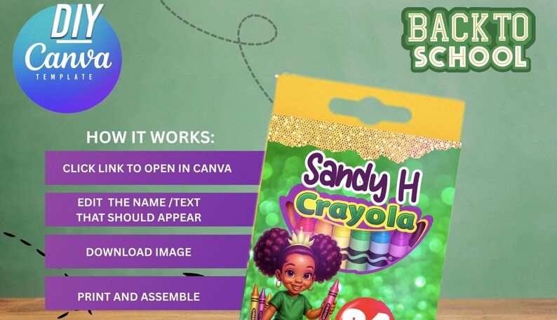 DIY Crayon Box & Colored Pencil Box Label-prince Tiana Inspired - Etsy