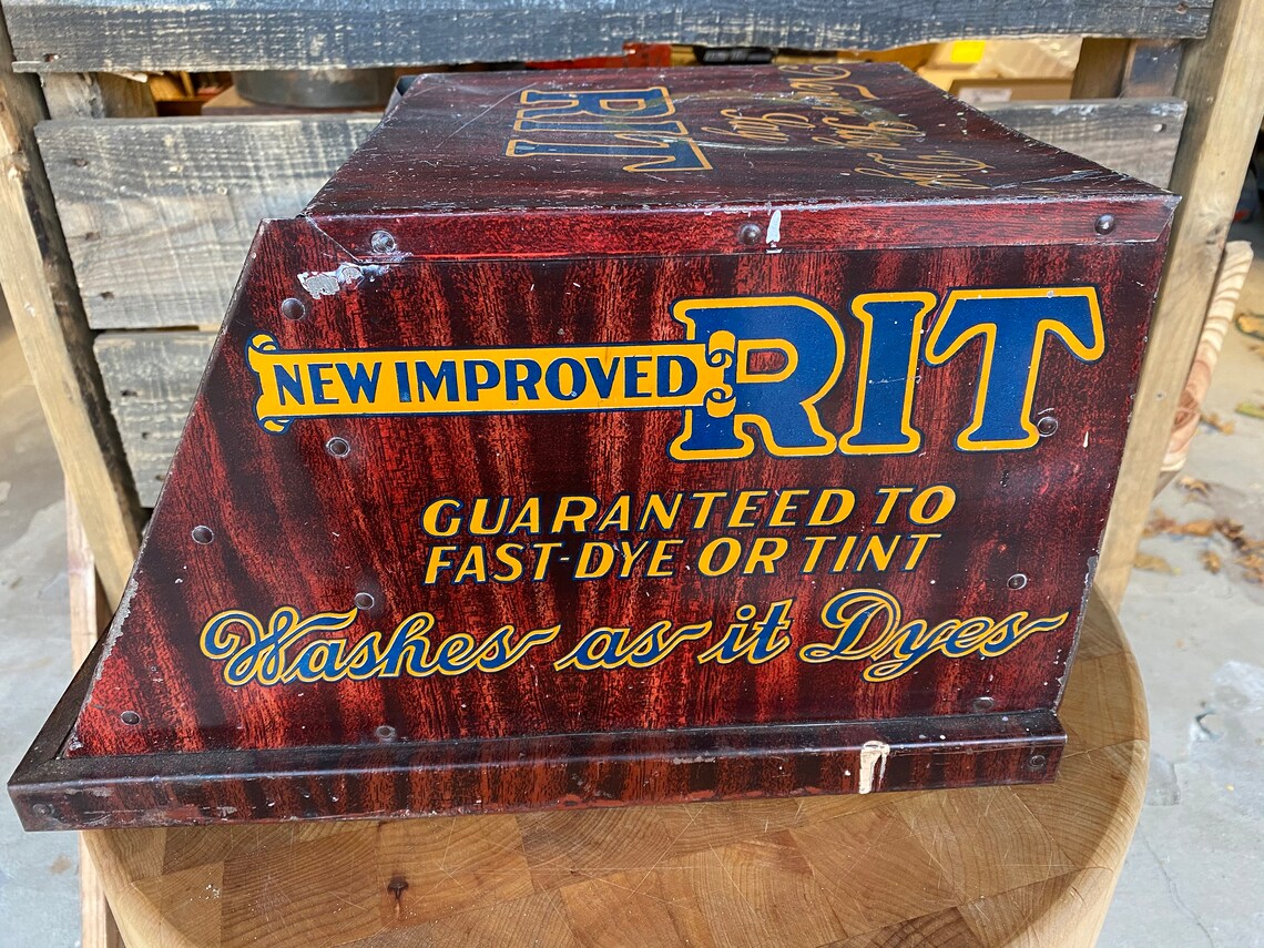 Vintage Tin Rit Dye Display | Etsy