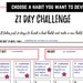 21 Day Challenge Printable, Track Your Habits, New Years Resolution - Etsy