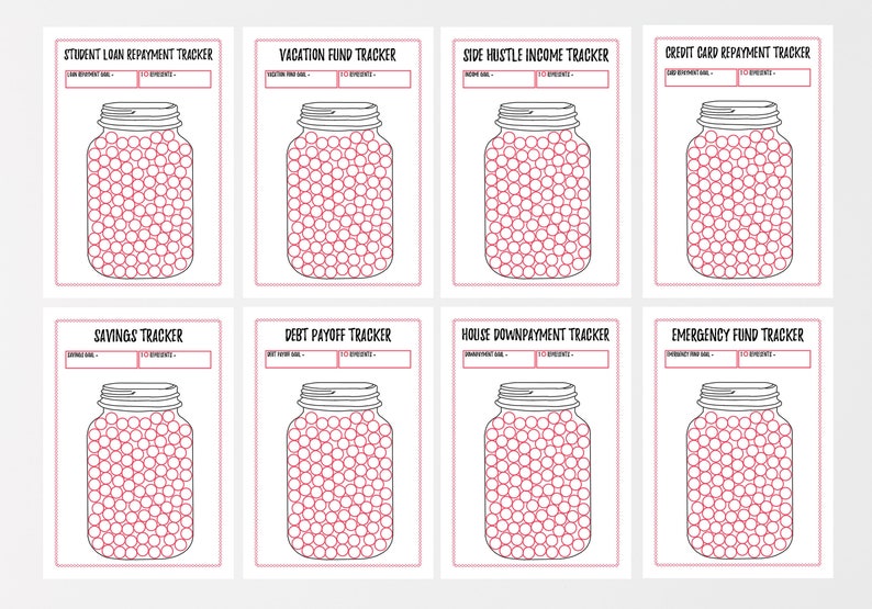 Financial Tracker Bundle | 12 Pages | Savings Tracker | Debt Tracker ...