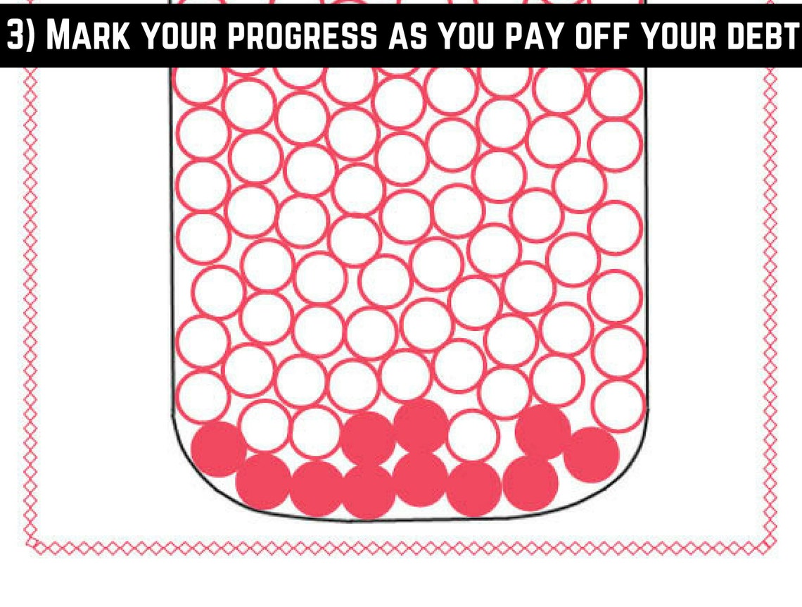 Debt Payoff Mason Jar Tracker - Etsy