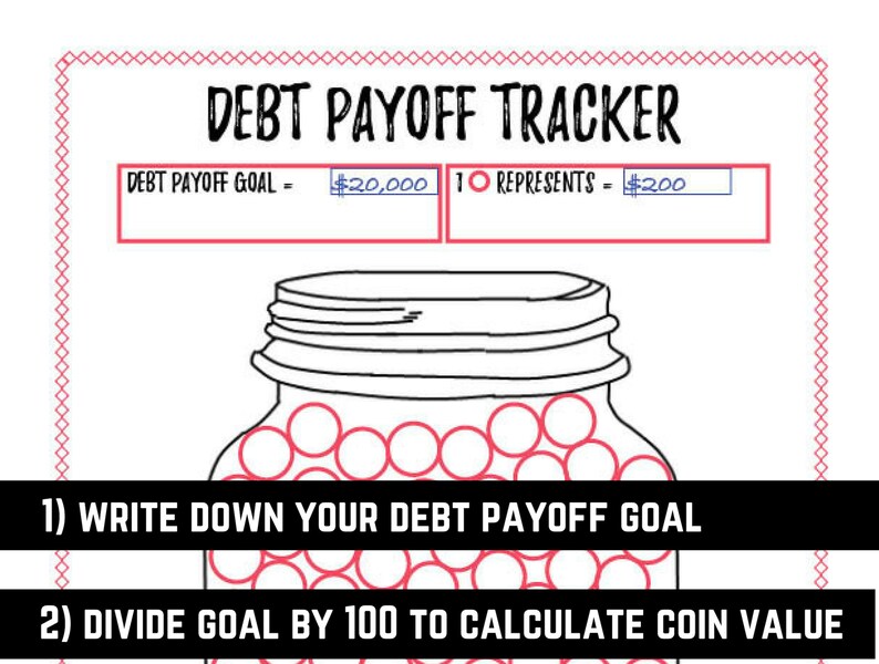 Debt Payoff Mason Jar Tracker - Etsy