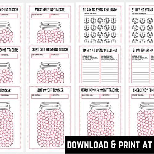 Debt Payoff Mason Jar Tracker - Etsy