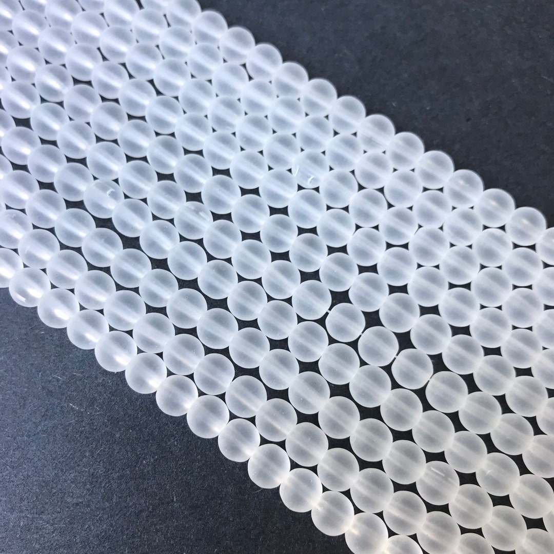Translucent/frosted White Beads, 8 Mm, Round,hole is About 1.5 Mm, Full ...
