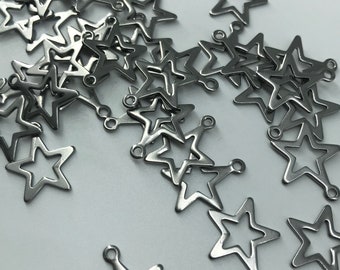 Stainless Steel Star Connector Star Earrings Charms and - Etsy