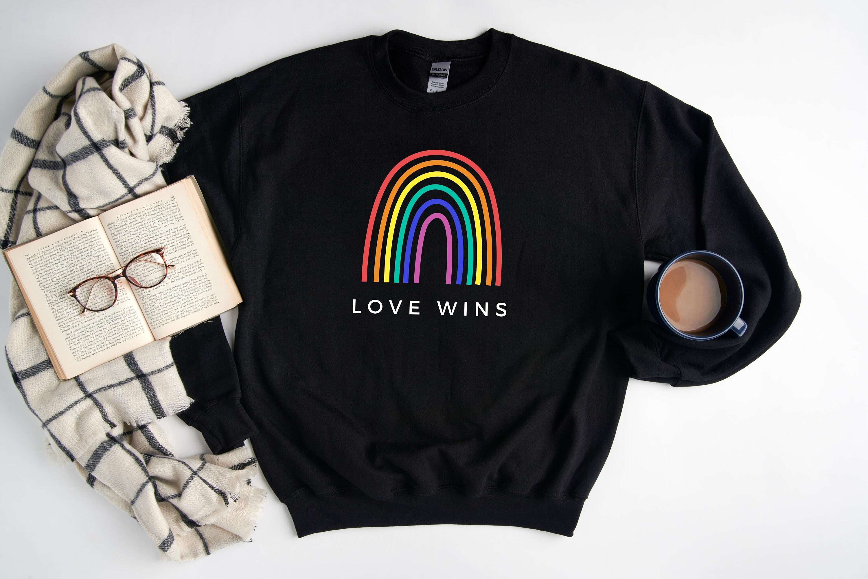 Love Wins Rainbow Comfy Sweatshirt, Pride Sweatshirt, LGBTQ Sweatshirt ...