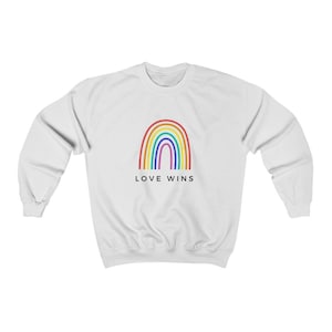 Love Wins Rainbow Comfy Sweatshirt, Pride Sweatshirt, LGBTQ Sweatshirt ...