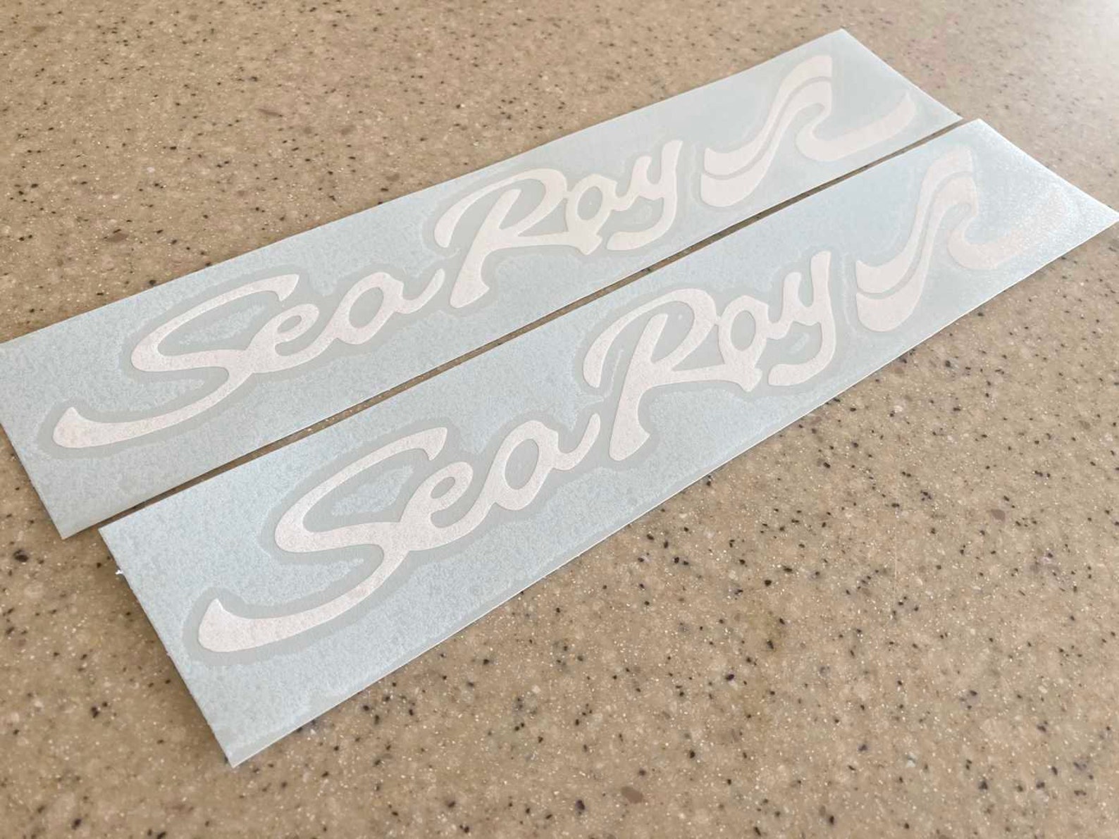 Sea Ray Vintage Boat Decal 12 Vinyl Die-Cut White 2-Pak | Etsy