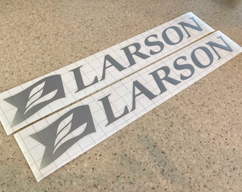 Boat Parts Pair Larson Boat Decal 057292312007 SEI 23 3/4 x 2 1/2 Inch ...