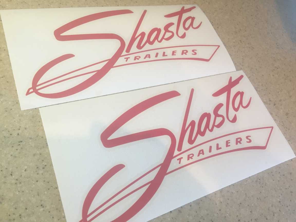 Shasta Vintage Camping Travel Trailer Vinyl Decals 2-pak 12" RED + FREE ...