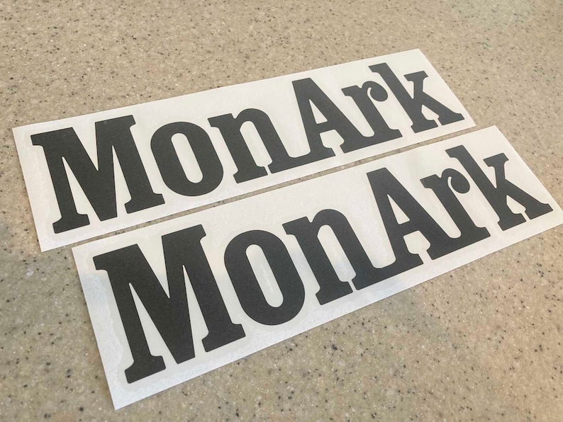 Monark Vintage Boat Decals Black 12" Die-cut Vinyl 2-pak + Free ...