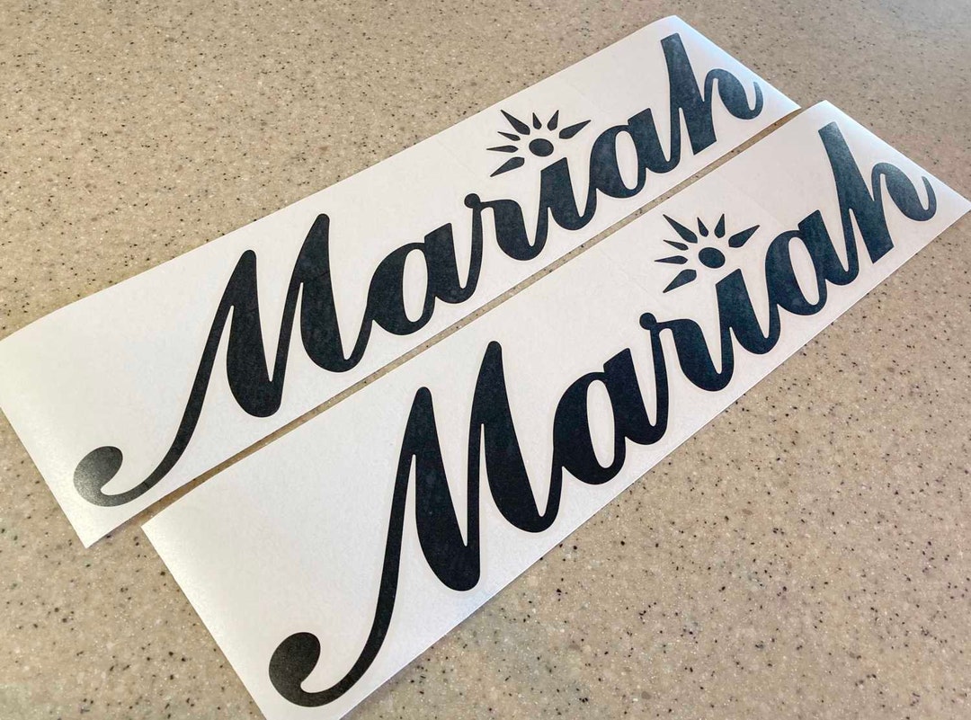 Mariah Vintage Boat or Trailer Decals Die-cut Vinyl 18" 2-pak Chose ...