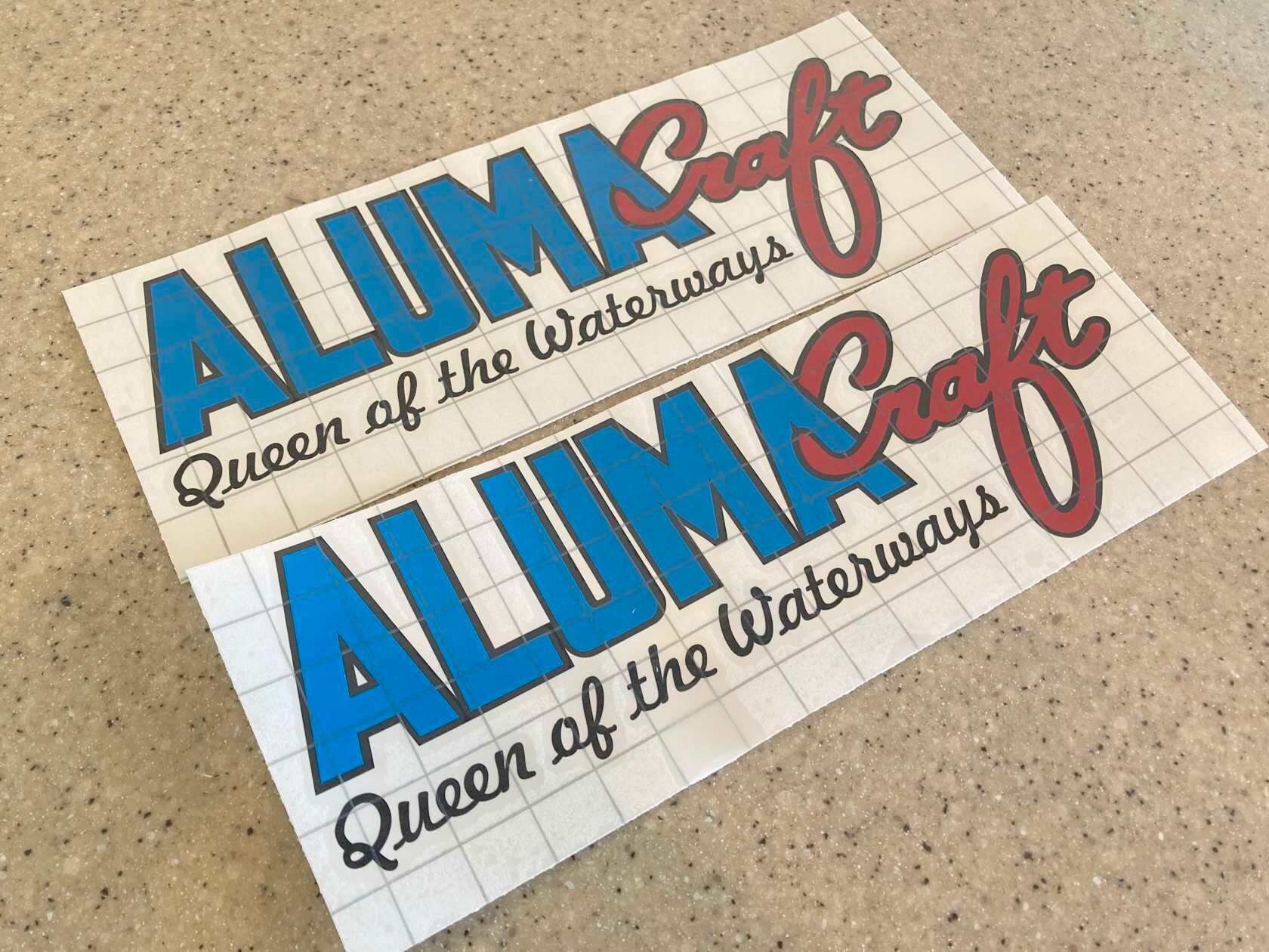 Alumacraft Vintage Fishing Boat or Trailer Decals 12" Die-cut 2-pak ...