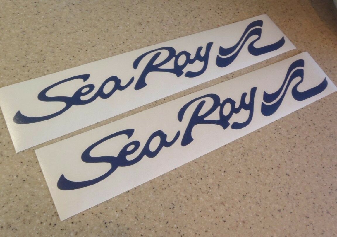 Sea Ray Vintage Fishing Boat, Tow Vehicle, or Trailer Decals Die-cut ...