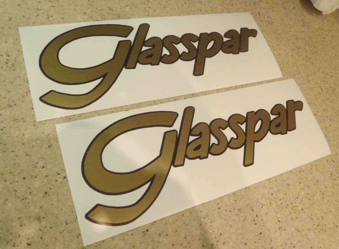 Glasspar Vintage Fishing Boat, Tow Vehicle, or Trailer Decals Die-cut ...