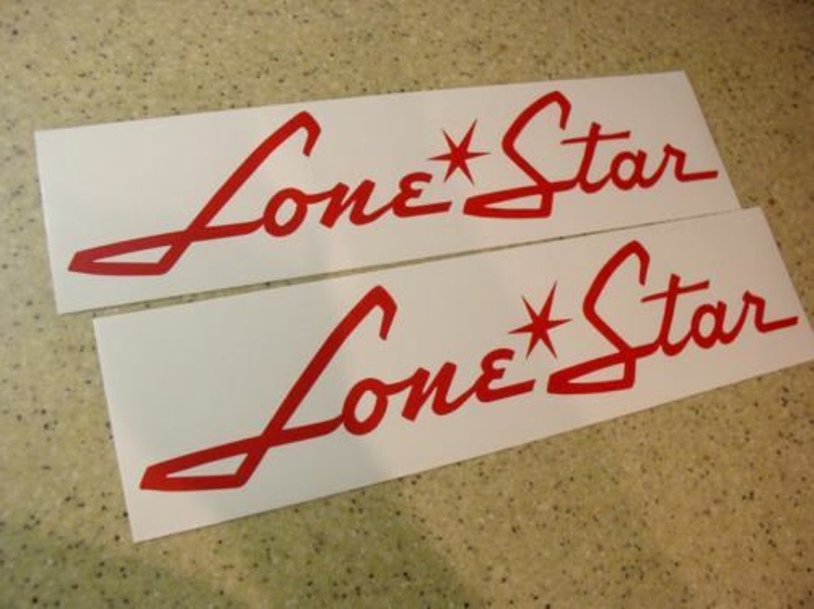 Lone Star Vintage Fishing Boat, Tow Vehicle, or Trailer Decals Die-cut ...