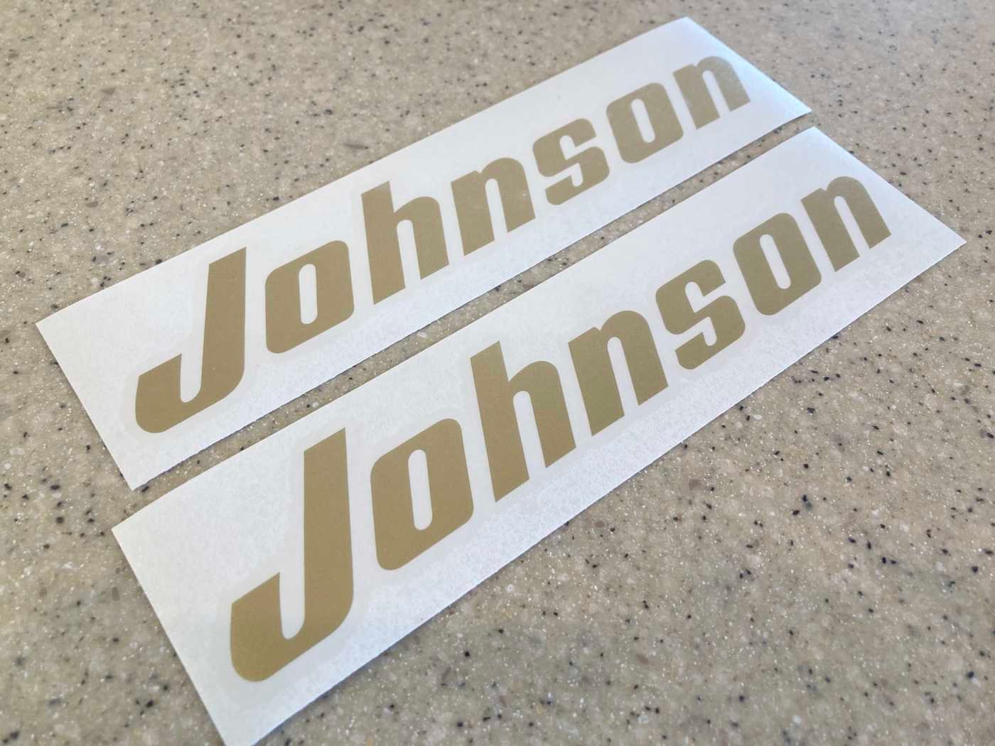 Johnson Vintage Outboard Motor Decals Die-cut Vinyl Gold 9" 2-pak ...