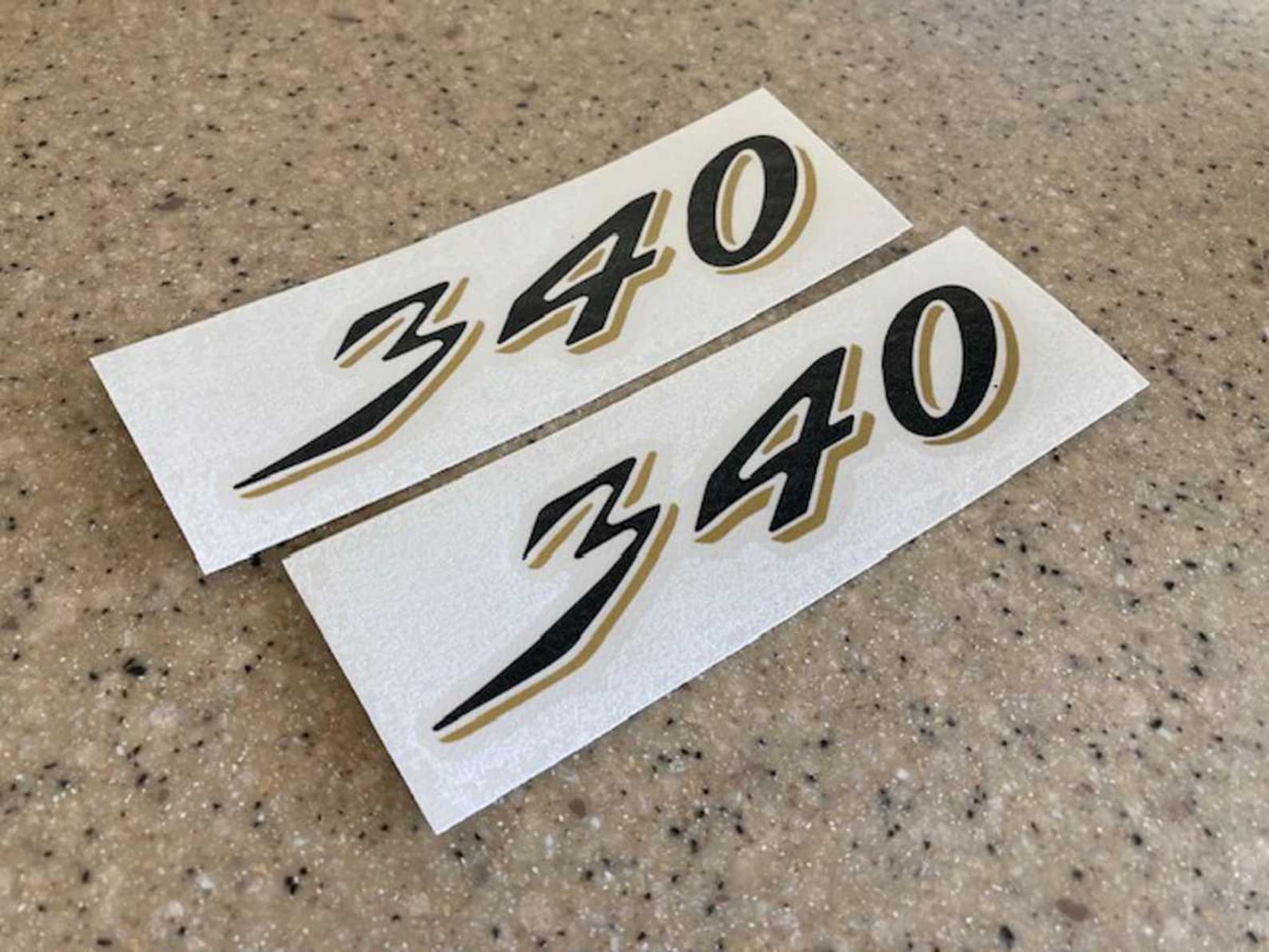 Sea Ray Vintage Boat Model Number Decals 340 Black and Gold Choose Your ...