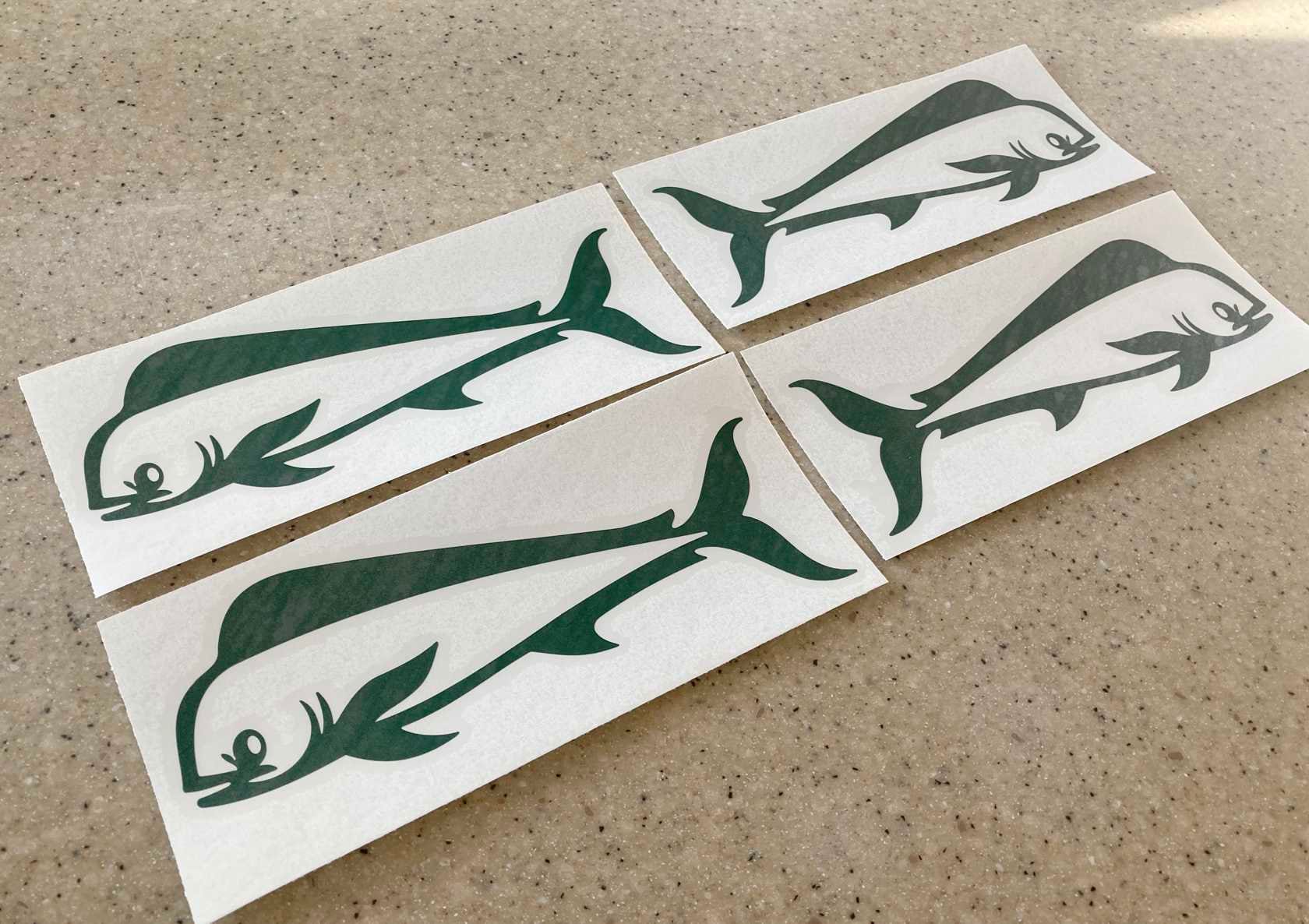 Mahi Mahi Fish Decals 4-pak GREEN Die-cut Vinyl 8 FREE Shipping - Etsy