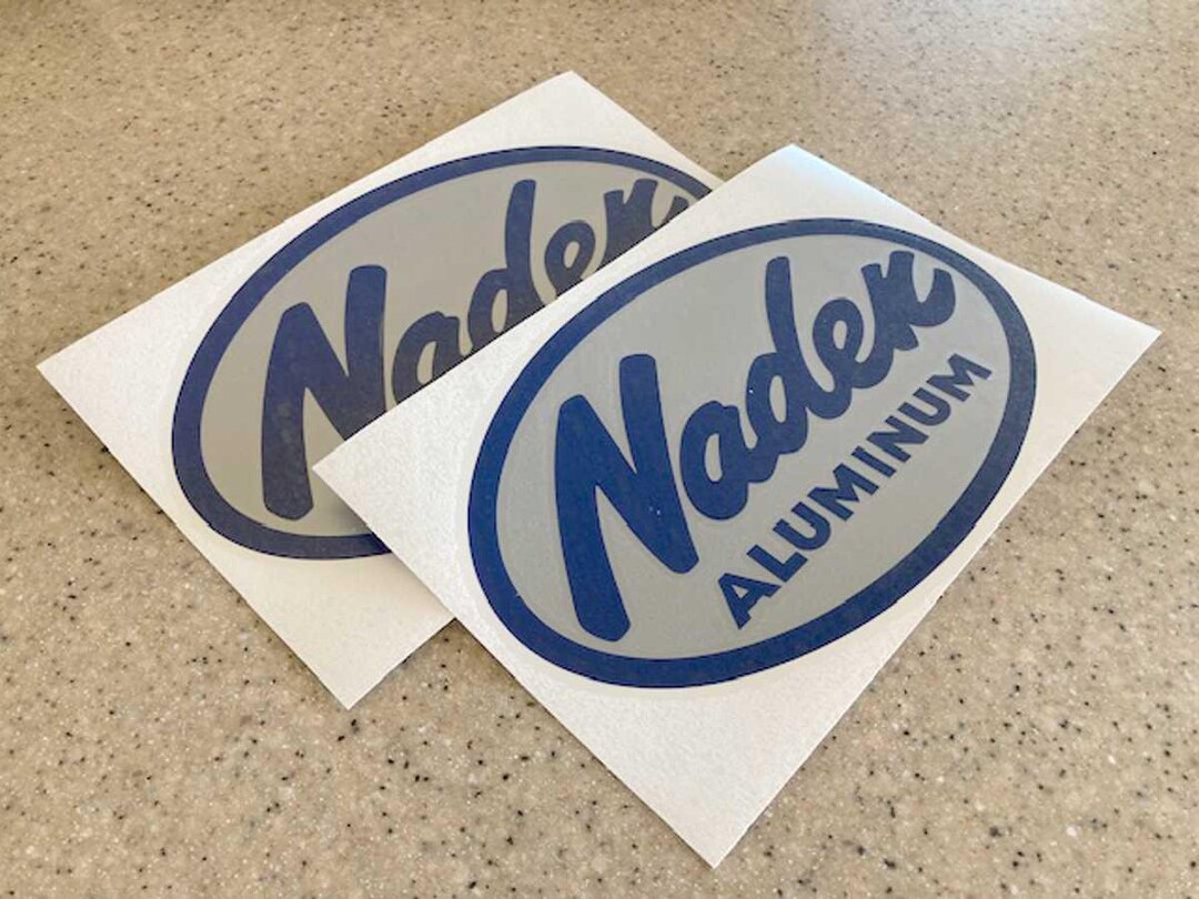 Naden Vintage Boat Decals Vinyl Blue and Silver Pair + FREE SHIPPING ...