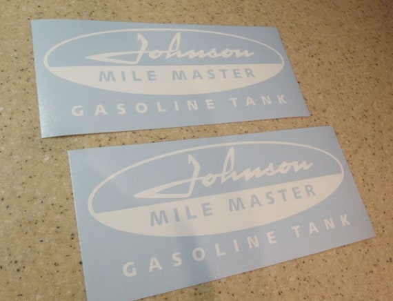 Johnson Mile Master Vintage Outboard Motor Fuel Tank Decal Kit - Etsy