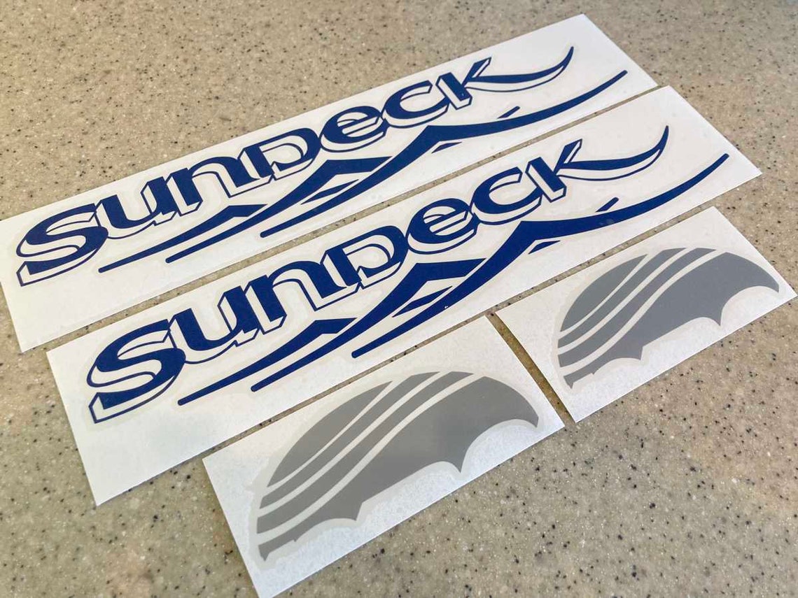 Sea Ray Sundeck Vintage Boat Decals Replacement Blue and - Etsy